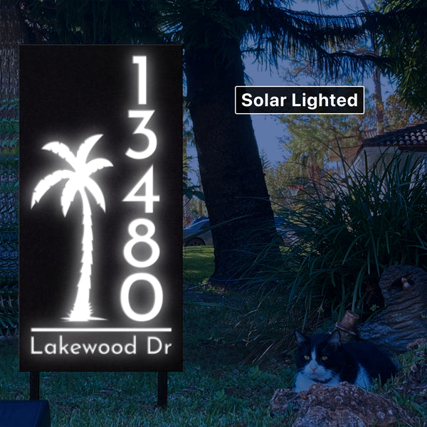 Tropical Solar Address Sign - Paxt Designs