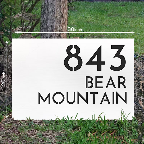 Large 20" x 30" House Number Sign on Stakes, Commercial Signage - Paxt ...